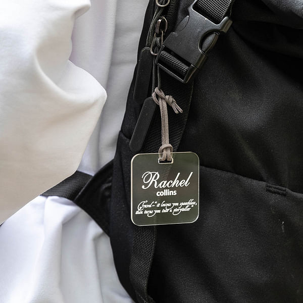 Personalized Acrylic Laser Luggage Tag Diaper Bag Baby Tag - CALLIE