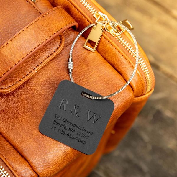 Personalized Acrylic Laser Luggage Tag Diaper Bag Baby Tag - CALLIE