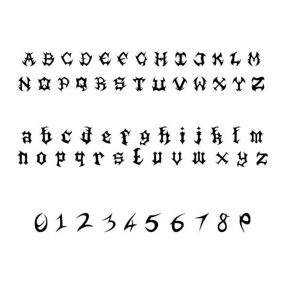 Custom Cute Gothic Name Ring - CALLIE