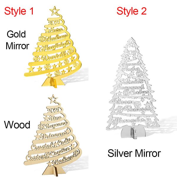 Personalized Christmas Family Tree Christmas Decorations - CALLIE