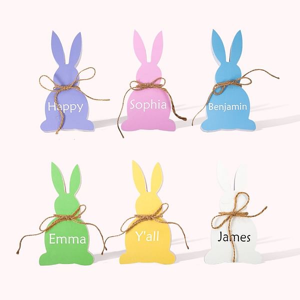 Personalized Name Wooden Easter Bunny Decor - CALLIE
