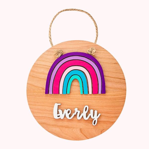 Rainbow Name Sign Nursery Room Decor for Kids - CALLIE