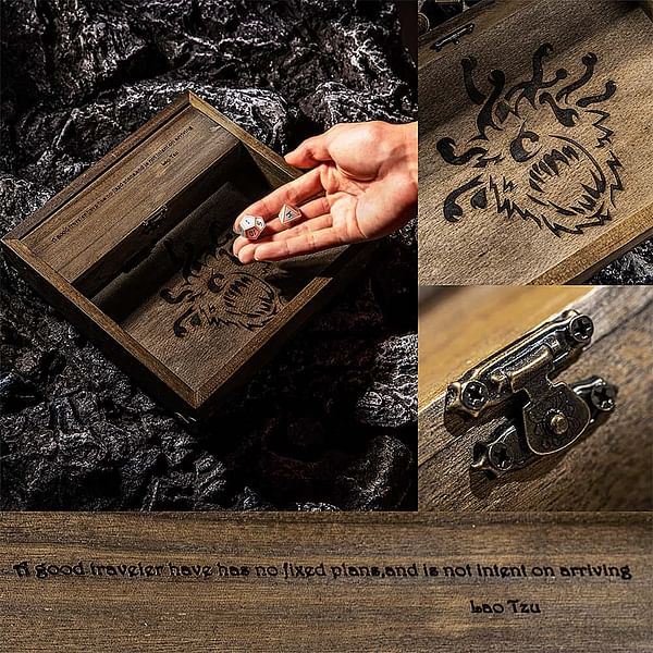 Custom DND Dice Storage Wooden Box - CALLIE