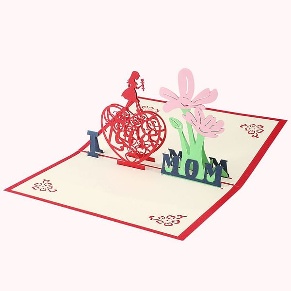3D I Heart Mom Card Mother's Day Card - CALLIE