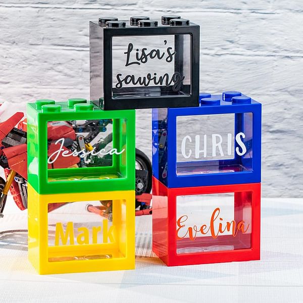 Personalized Colorful Block Money Boxes with Name - CALLIE