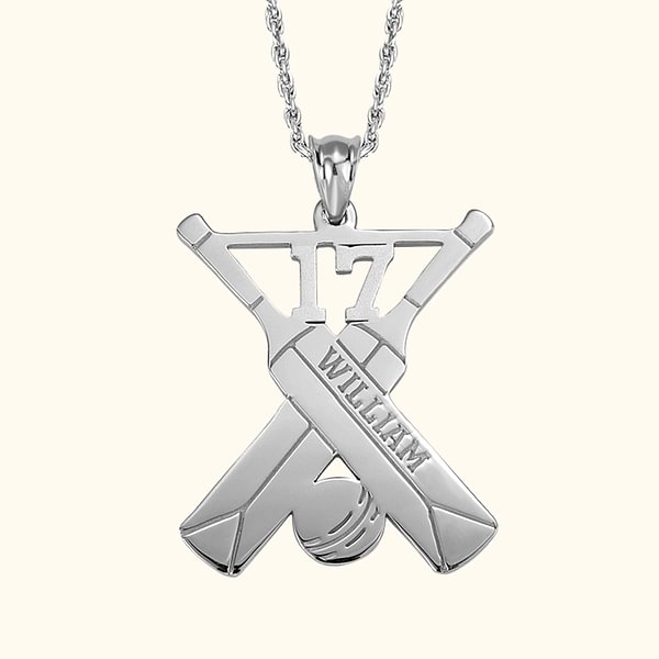Personalized Cricket Necklace with Number & Name Gift - CALLIE