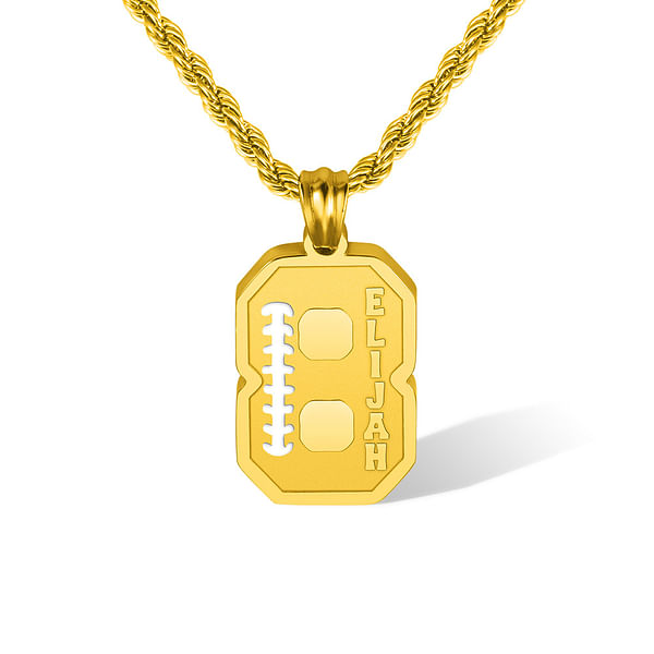 Personalized Football Sports Number Necklace with Name - CALLIE