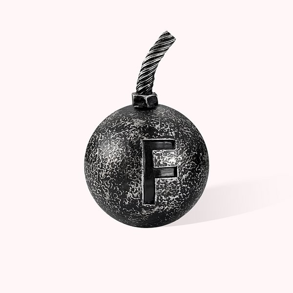Personalized Initial F Bomb Paperweight Desk Accessory for Home Work ...