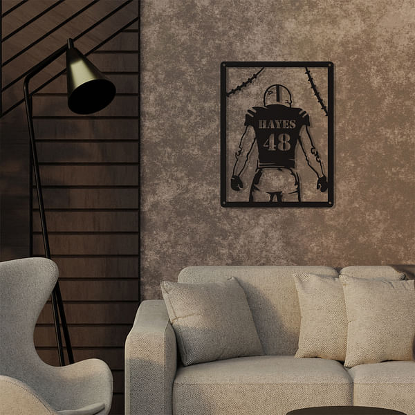 Custom Football Player Metal Decor Gift for Sport Lover - CALLIE