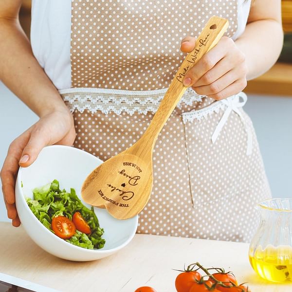 Personalized Wood Mixing Wedding Spoon Gift for Couple - CALLIE