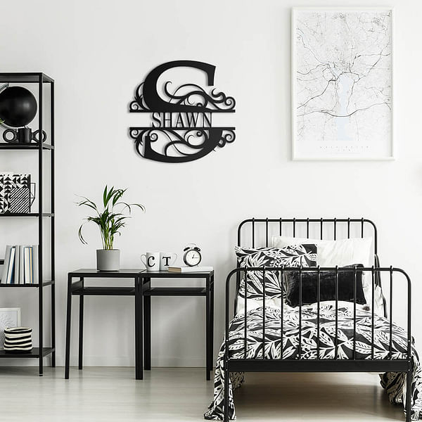 Personalized Name Metal Monogram Letter Name Sign Wall Art - CALLIE