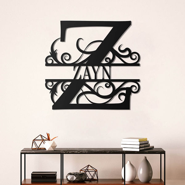 Personalized Name Metal Monogram Letter Name Sign Wall Art - CALLIE