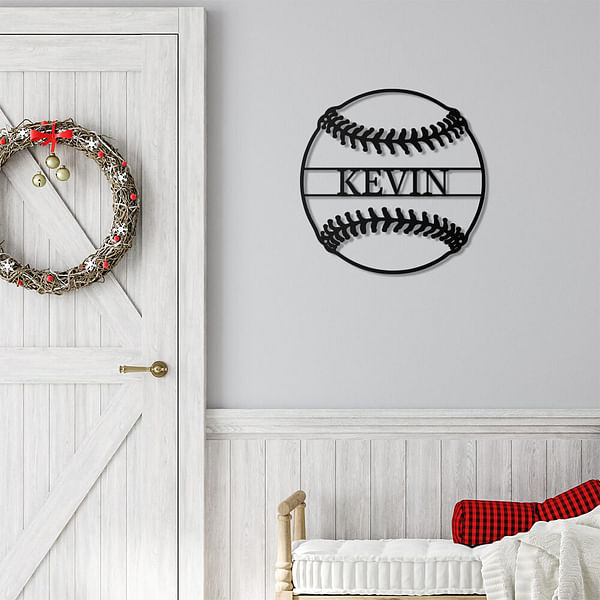 Personalized Baseball Metal Sign Art - CALLIE