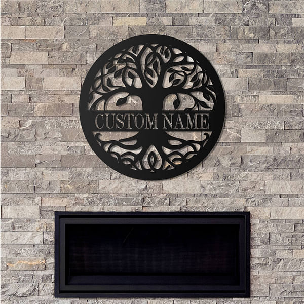 Custom Family Tree Wall Decor Round Tree Sign Living Room Decor - CALLIE