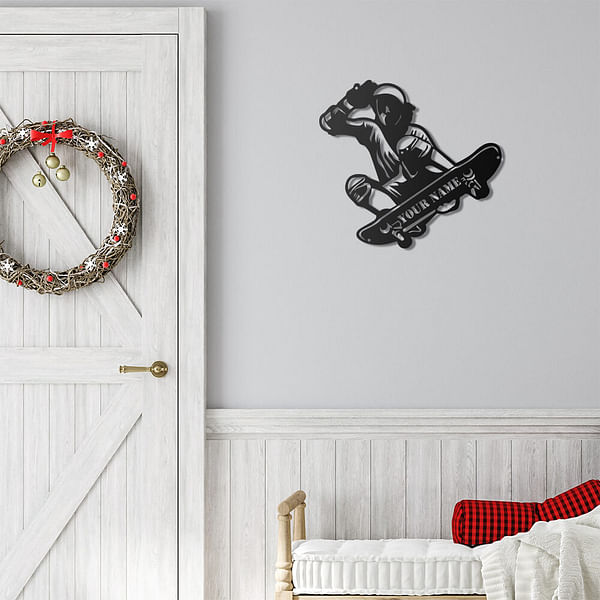 Custom Skateboard Metal Wall Art Name Sign Decoration For Home - CALLIE