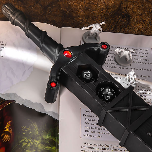 Personalized Dice Storage Dagger with Dice - CALLIE