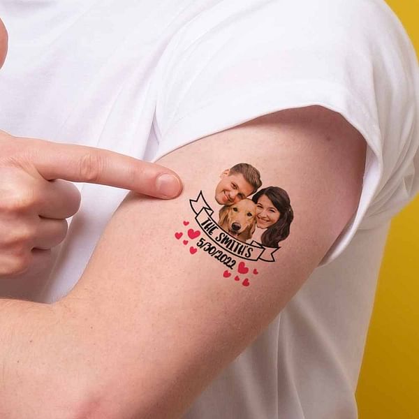 Personalized Waterproof Temporary Face Photo Tattoo Stickers with Name ...