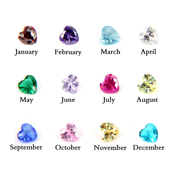 Custom Family Birthstone Name Necklace Heart Shaped for Mom Grandmother ...