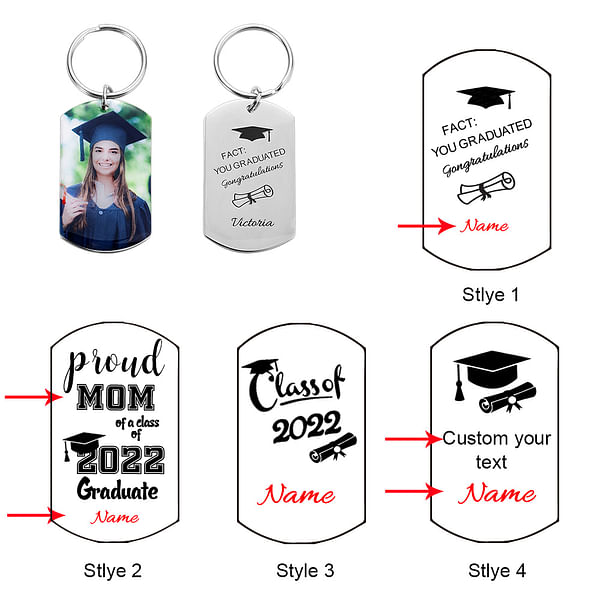 Personnalized Class of 2022 Graduation Photo Keychains or Necklaces ...