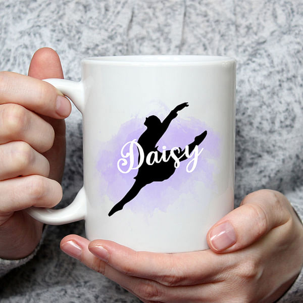 Personalized Dance Ballerina Silhouette Mug Gift for Dancer - CALLIE