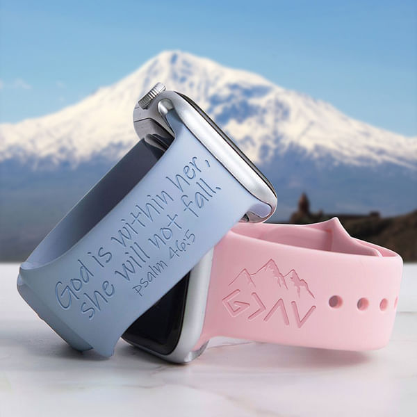 Personalized Silicone Watch Band with Bible Verses For Apple Samsung ...