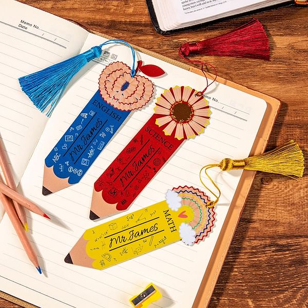 Personalized Aluminum Pencil Shape Bookmark for Teacher - CALLIE