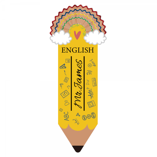 Personalized Aluminum Pencil Shape Bookmark for Teacher - CALLIE