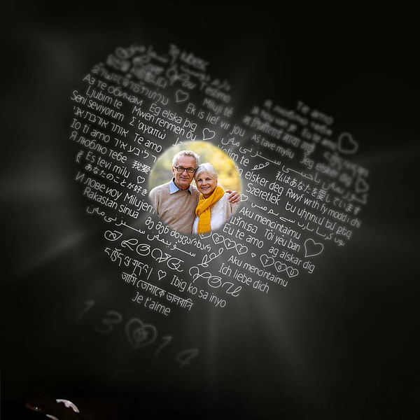 Personalized Photo Projection 100 Languages I Love You Projection Cross ...