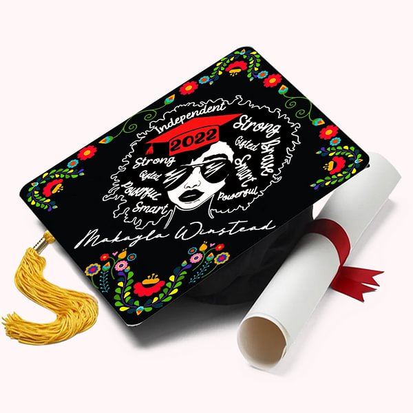 Personalized Strong Girl Graduation Cap Topper Graduation Decoration ...