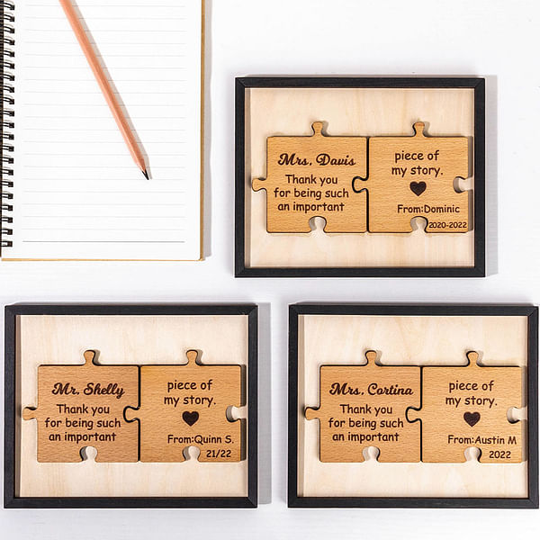 Personalized Puzzle Signs Thank You Frame for Great Teacher ...