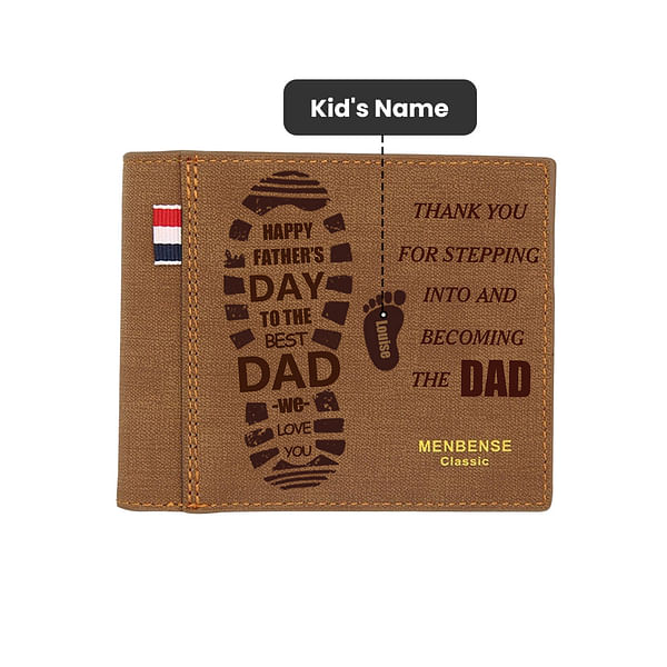 Personalized Father's Day Footprint Wallet - CALLIE