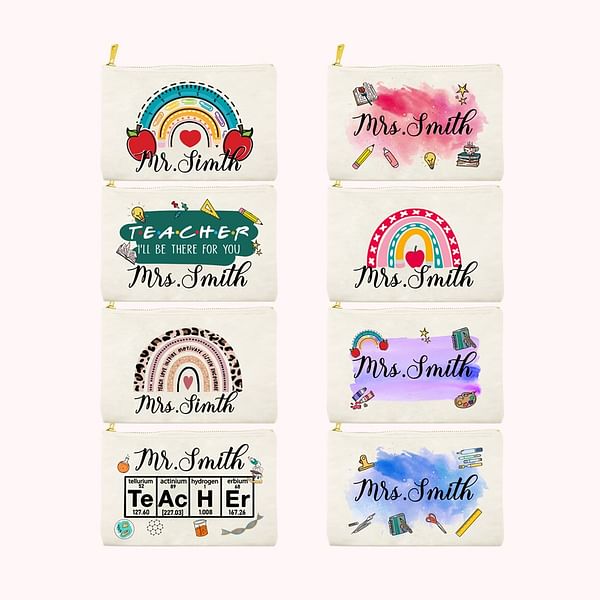 Personalized Makeup Pouch Pencil Case with Name for Teacher ...