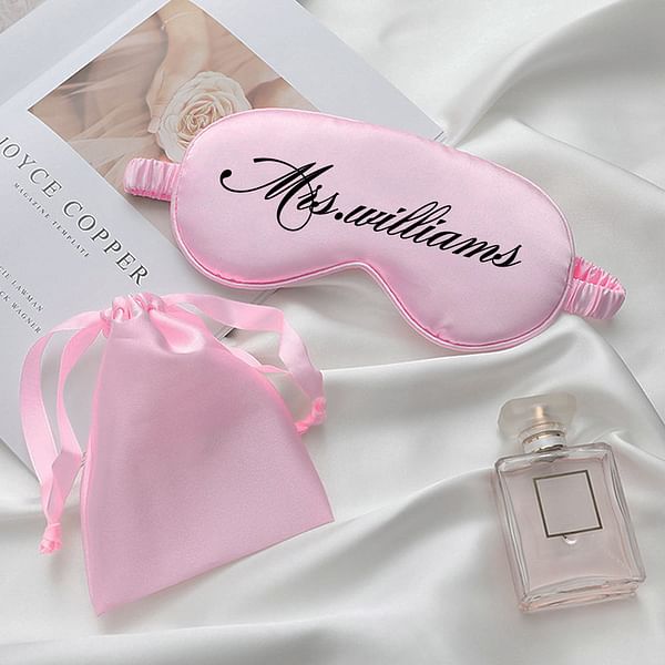 Personalized Satin Name Eye Mask with Pouch Bachelorette Party Wedding ...