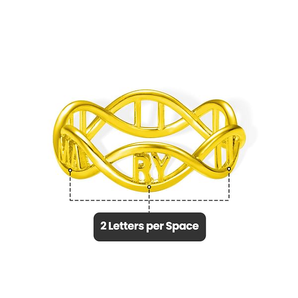 Custom Molecule Double Helix DNA Ring with Name - CALLIE