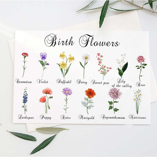 Personalized Family Member Birth Flower Bouquet with Name T-shirt - CALLIE