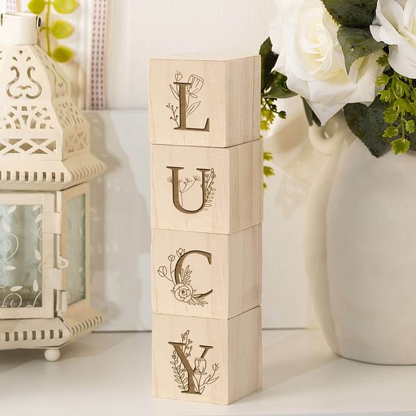 Personalized Decorative Wooden Alphabet Blocks With Letters - CALLIE