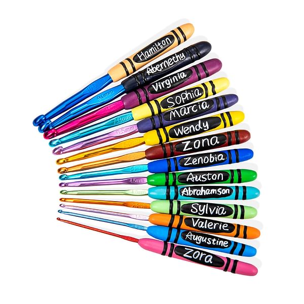 Personalized Crayon Crochet Hooks Crochet Needle Ergonomic Design Set ...