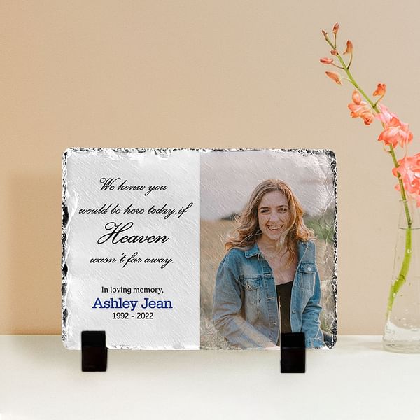 Personalized Goodbyes Are Not Forever Photo Rock Slate Frame in Loving ...