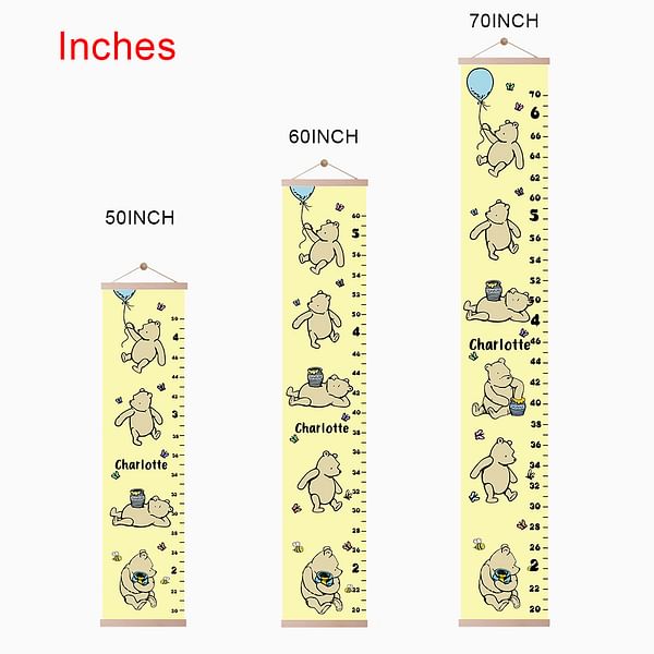 Personalized Classic Winnie the Pooh Height Growth Chart for Children ...