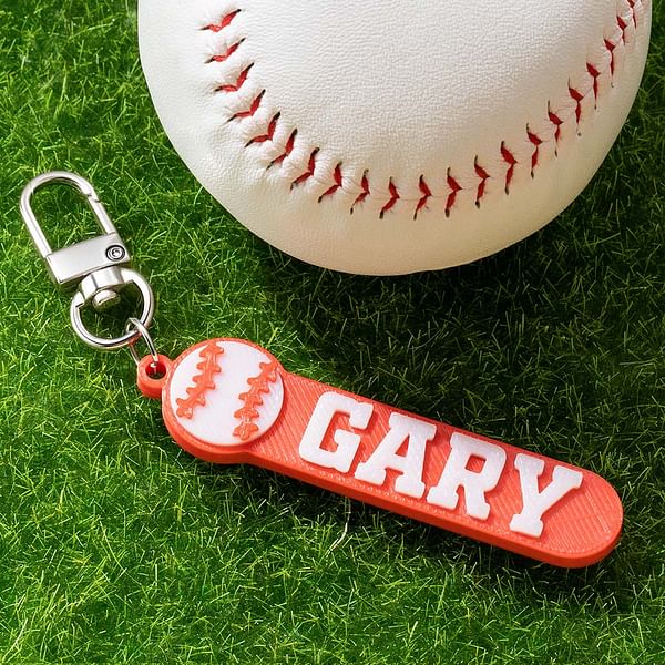Personalized 3D Printed Sports Ball Keychain Name Tag - CALLIE