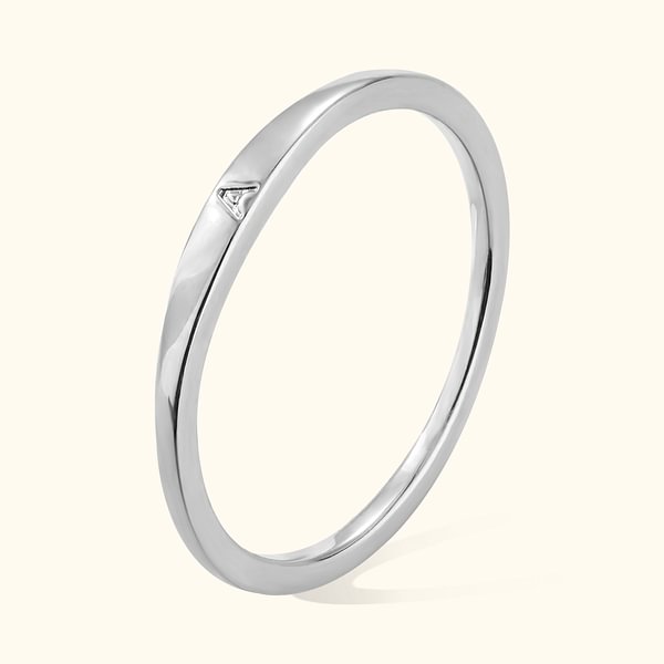 Personalized Delicate Sterling Silver 925 Initial Stacking Ring Gifts ...