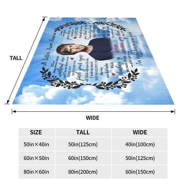 Personalized Memorial Blanket A Letter from Heaven Sympathy Gift - CALLIE