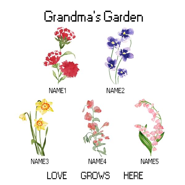 Personalized Birth Flower DIY Embroidery Kit Pillow Cushion Case - CALLIE