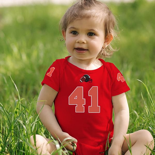 Personalized Baby Football Jersey Onesie, Tiny Football Fan Jersey ...
