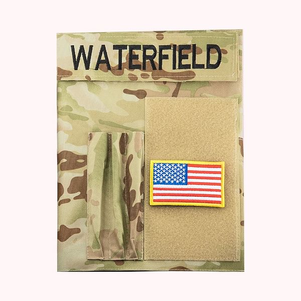 Personalised Military Waterproof Book Cover With Embroidery Name - CALLIE