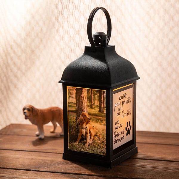 Personalized Memorial LED Light Lantern with Message and Photo Sympathy ...