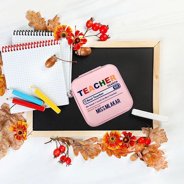 Personalized PU Leather Jewelry Box with Name for Teacher Appreciation ...