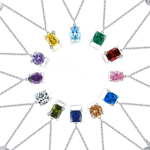 Personalized Zodiac Sign 12 Constellation Birthstone Women Necklace ...