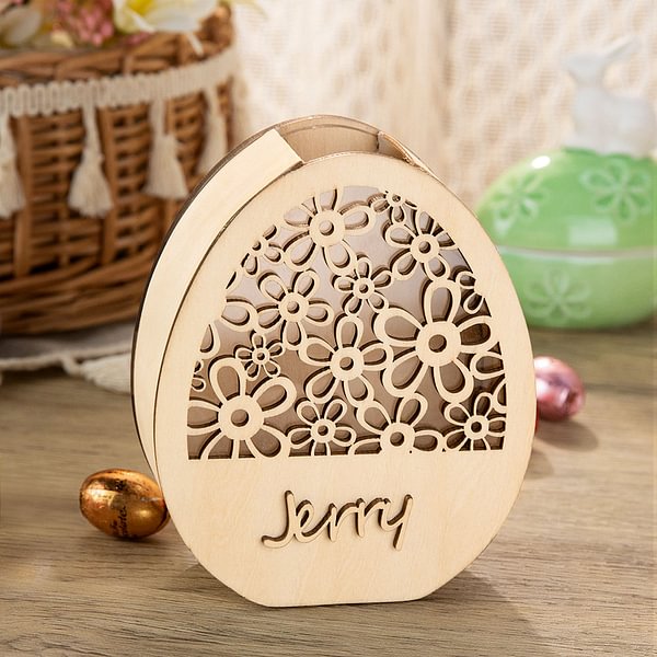Personalized Easter Egg Chocolate Candy Holder Drop Box with 3 Sizes ...