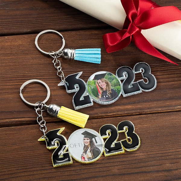 Personalized Graduation Tassel Keychain with Photo - CALLIE